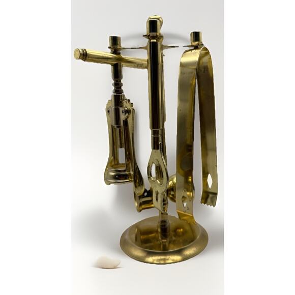MCM | Kitchen | Vintage Mid Century Modern Brass Bar Tool Set4 Piece ...